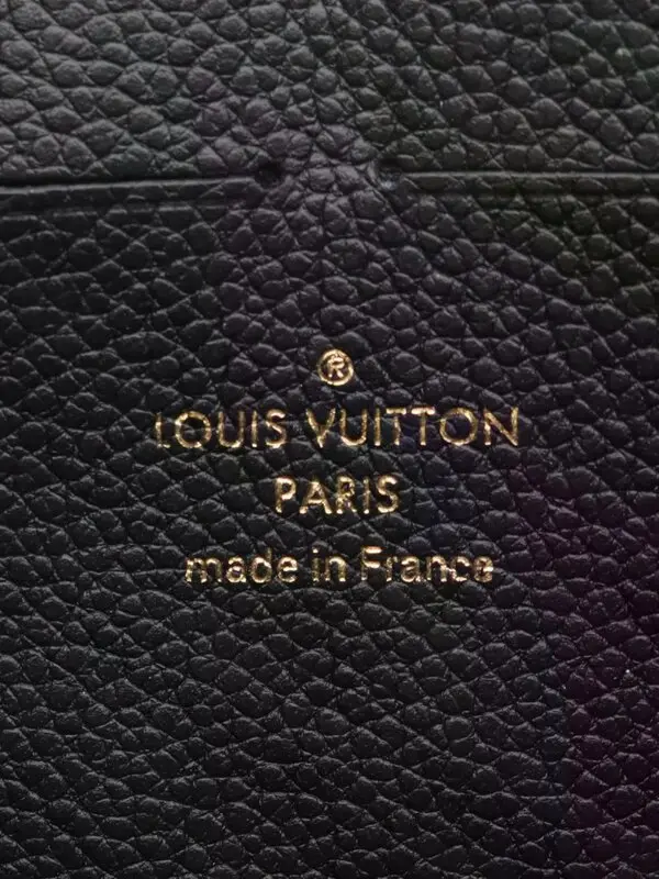LOUIS VUITTON 2015 Monogram Empreinte Zippy Long Wallets - Black