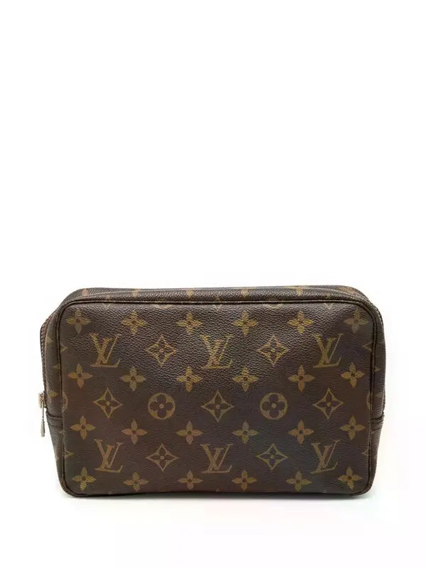 LOUIS VUITTON 1990-2010 Monogram Trousse Toilette 23 Clutch Bag - Brown