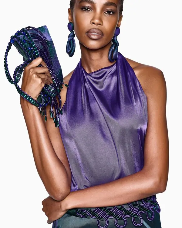 Giorgio Armani Jacquard Satin Mini Bag