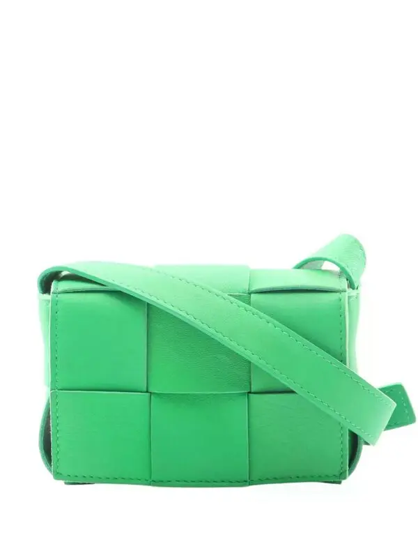 Bottega Veneta 2012-2026 Extra Mini Nappa Maxi Intrecciato Cassette Crossbody Shoulder Bag - Green
