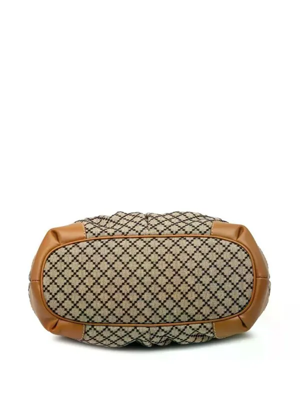 Gucci Diamante Canvas Sukey Satchel - Brown