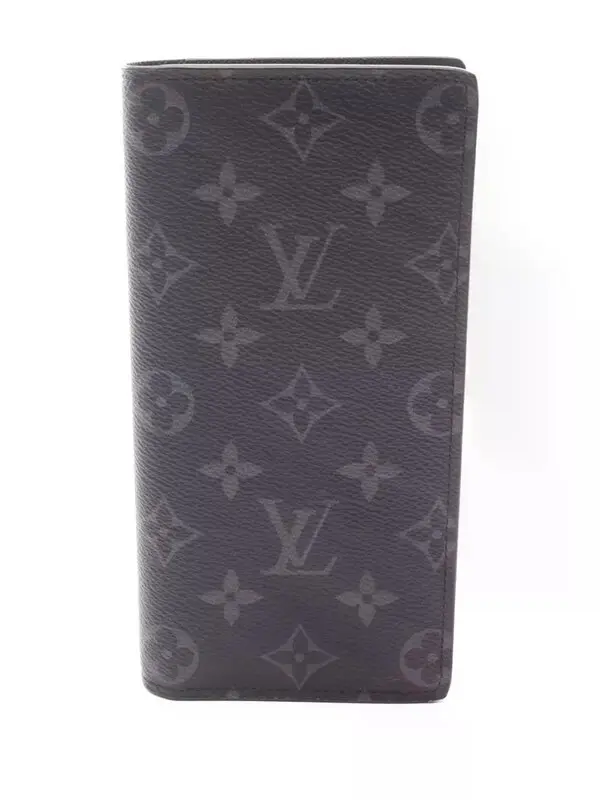 LOUIS VUITTON 2019 Monogram Eclipse Brazza Wallet Long Wallets