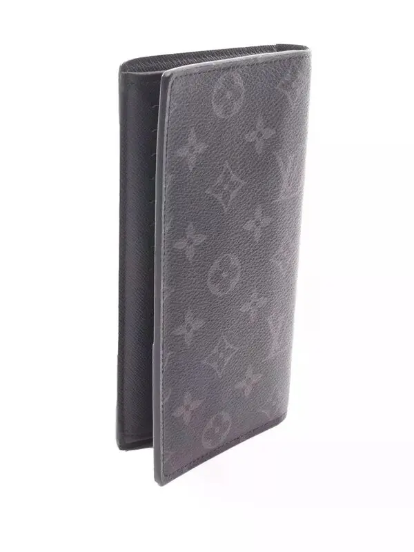 LOUIS VUITTON 2019 Monogram Eclipse Brazza Wallet Long Wallets