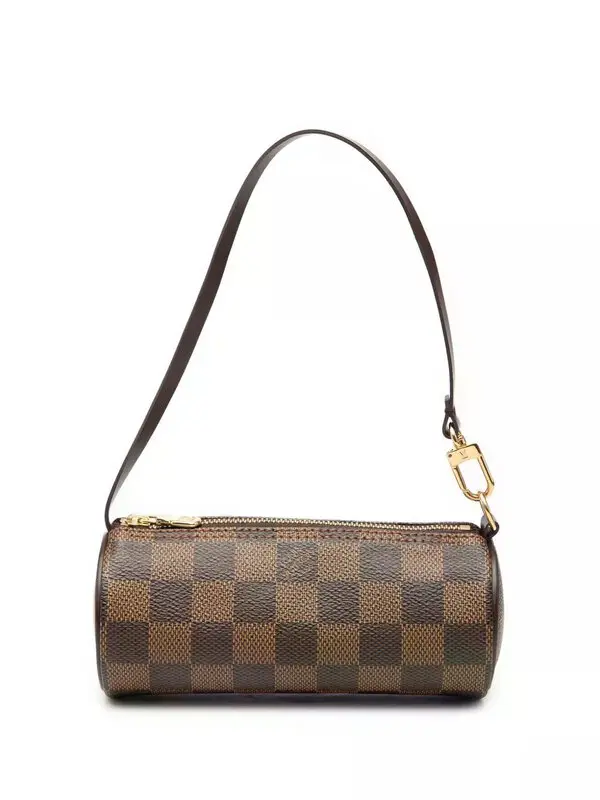 LOUIS VUITTON 1990-2010 Damier Ebene Papillon Pochette Handbag - Brown
