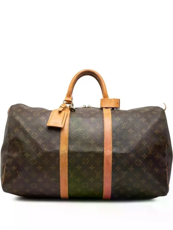 LOUIS VUITTON 1995 Monogram Keepall 50 Travel Bag - Brown