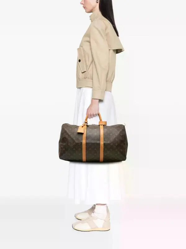 LOUIS VUITTON 1995 Monogram Keepall 50 Travel Bag - Brown