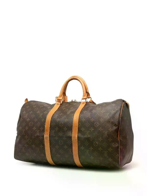 LOUIS VUITTON 1995 Monogram Keepall 50 Travel Bag - Brown