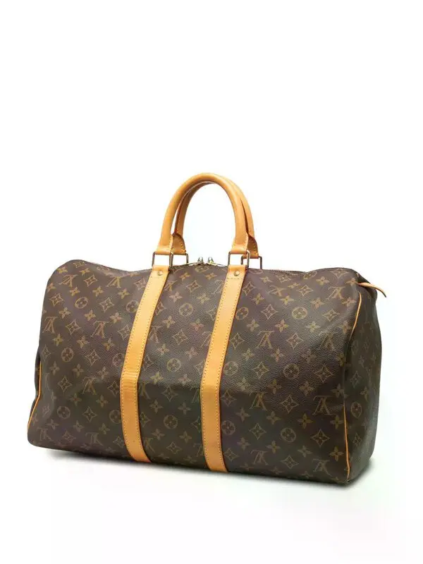 LOUIS VUITTON 1997 Monogram Keepall 45 Travel Bag - Brown