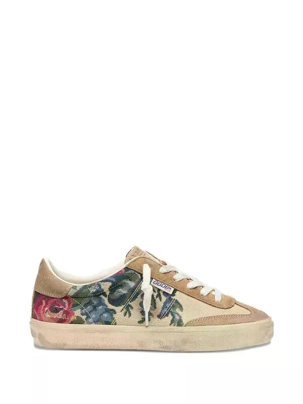 GOLDEN GOOSE Soul-star Floral Sneakers - Neutrals
