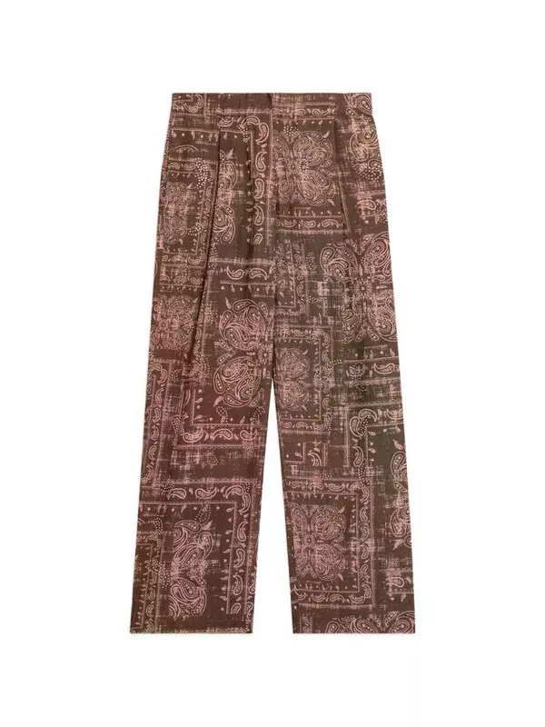 A PAPER KID Poplin Patterned Trousers