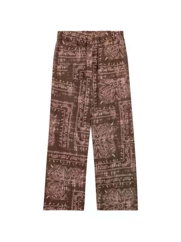 A PAPER KID Poplin Patterned Trousers