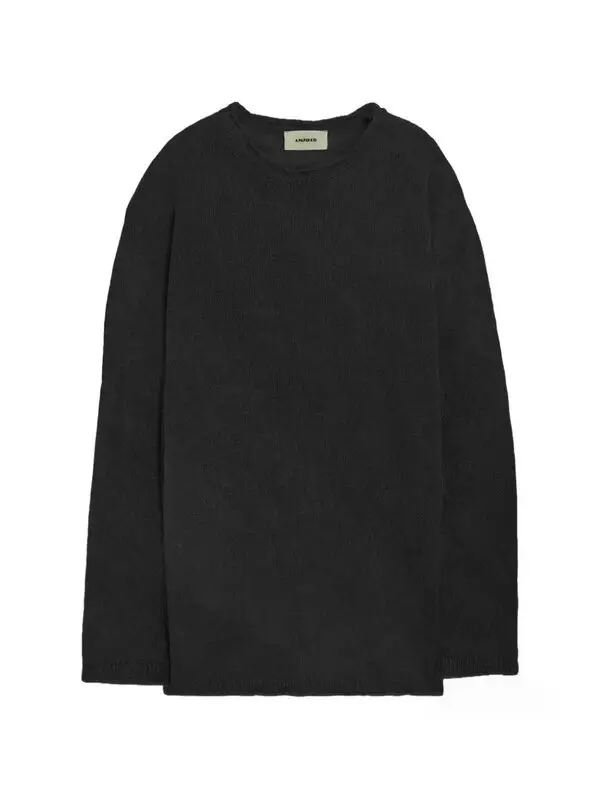 A PAPER KID Round-neck Sweater - Black