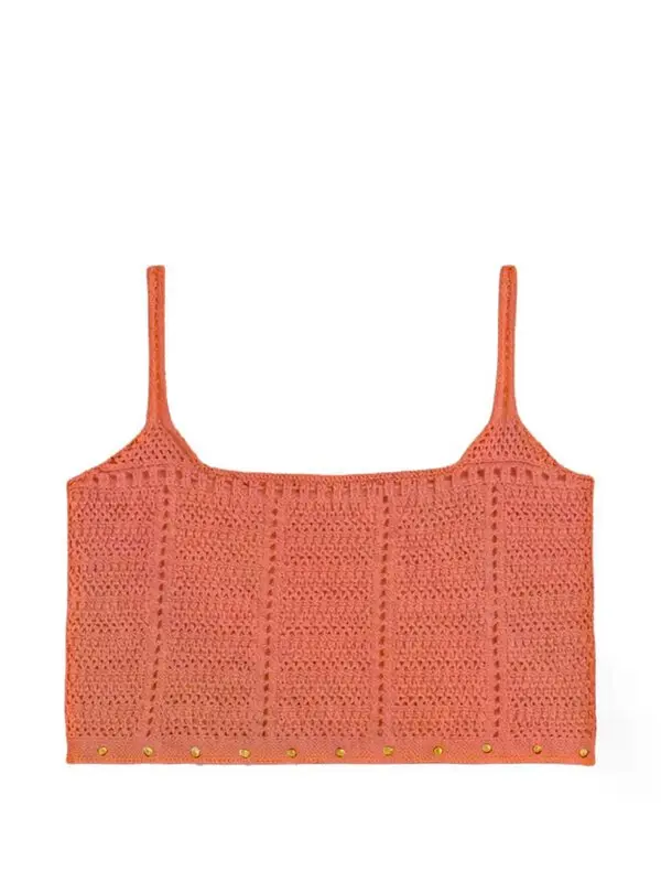 A PAPER KID Knitted Embellished Top