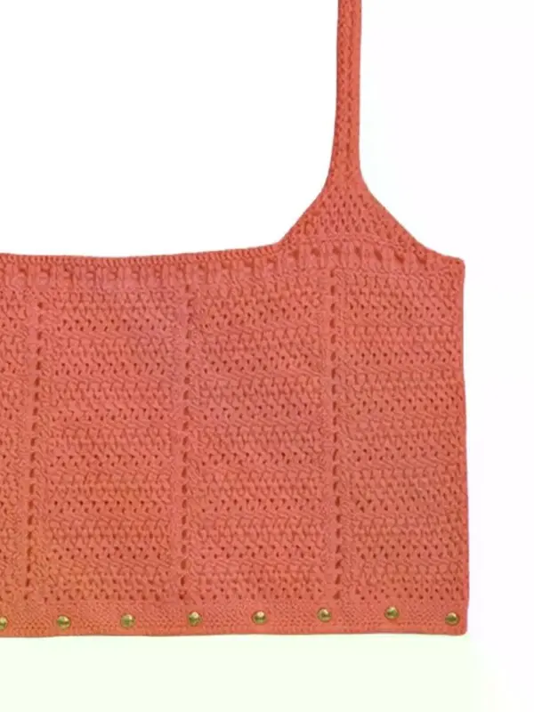 A PAPER KID Knitted Embellished Top