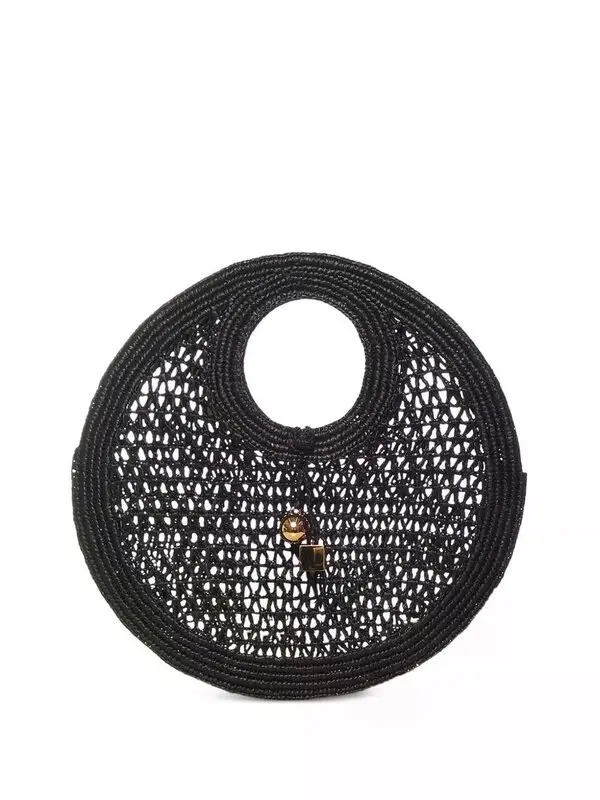 Jacquemus Small The Spiaggia Raffia Tote Bag - Black