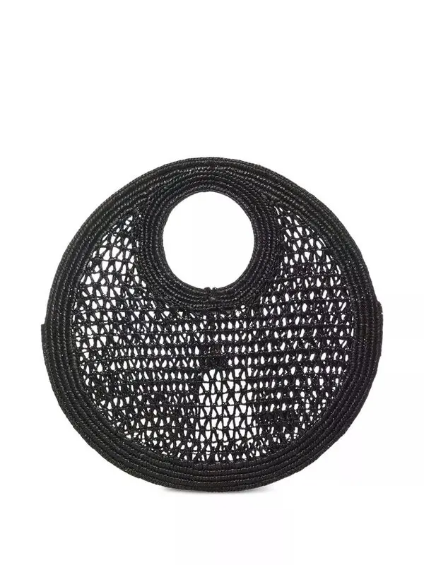 Jacquemus Small The Spiaggia Raffia Tote Bag - Black