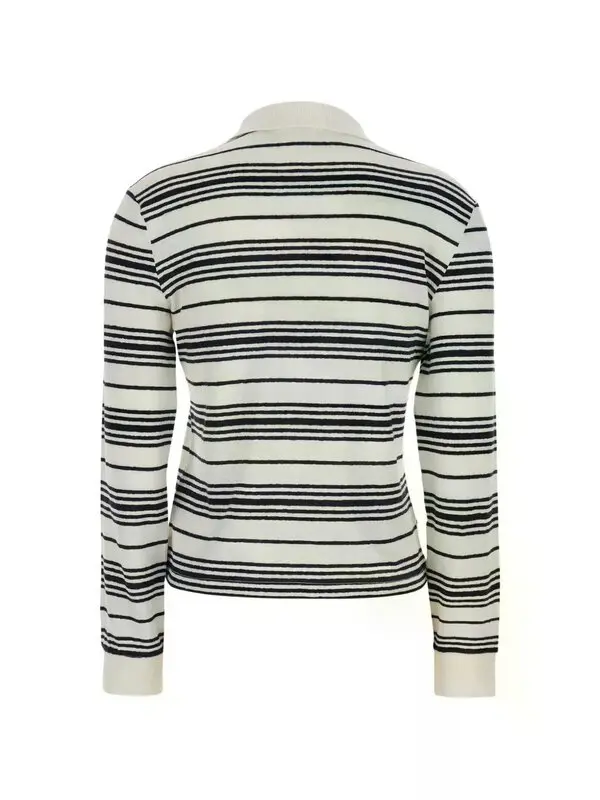 FRAME Striped Collared Top