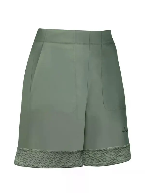 LAMUNT Logo-detail Shorts - Green