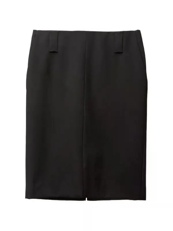 Versace Wool Pencil Skirt With Medusa Hardware
