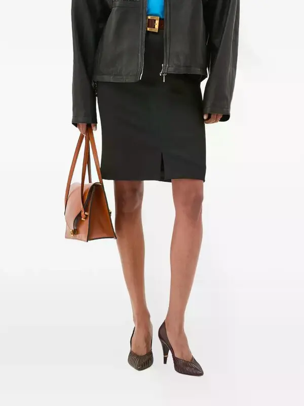 Versace Wool Pencil Skirt With Medusa Hardware