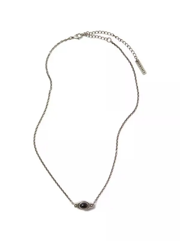Versace Ellittica Necklace With Medusa Hardware - Silver