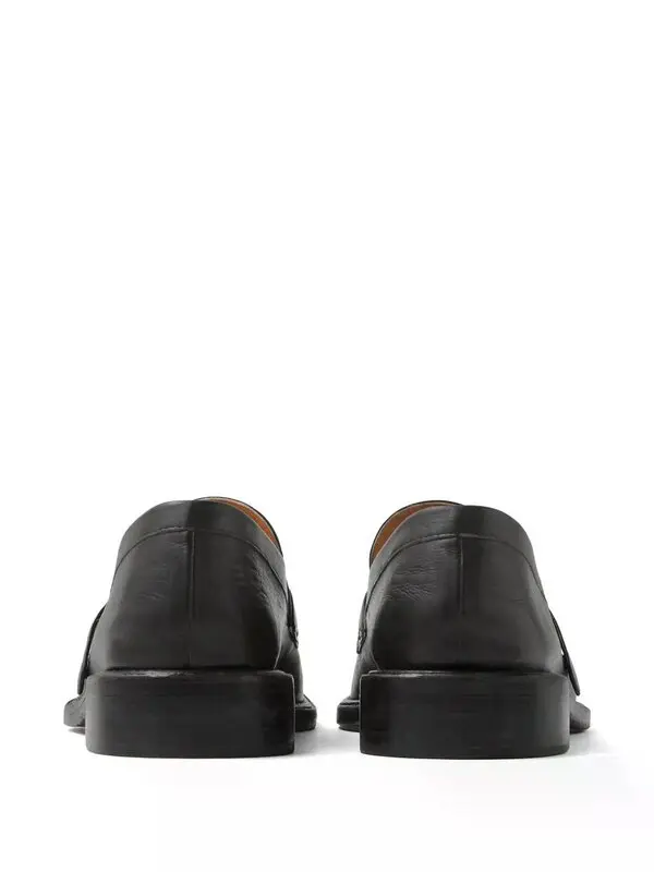 Versace Primo Leather Loafers With Medusa Hardware