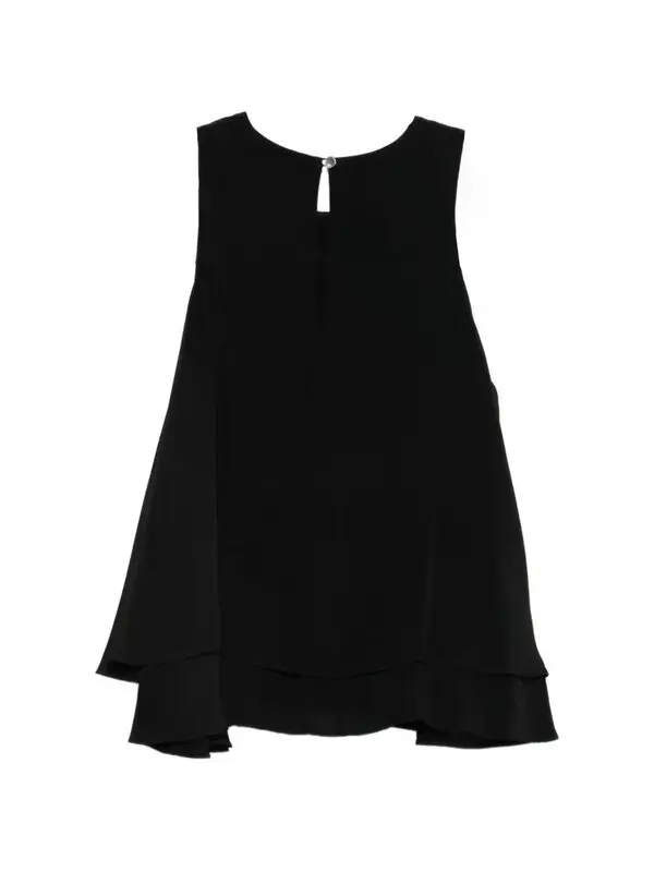 Ami Ruffled Sleeveless Top