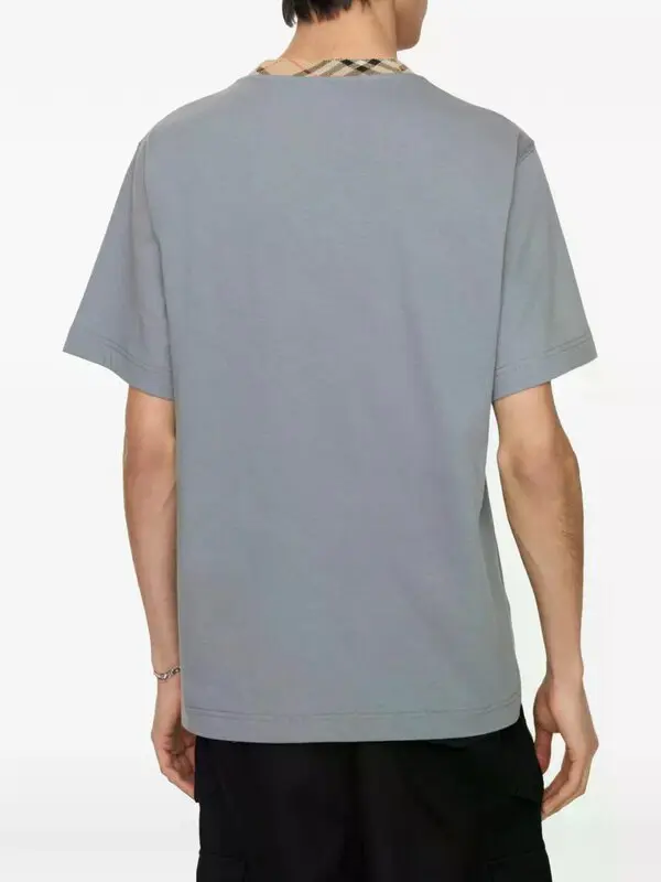 Burberry Check Trim Cotton T-shirt