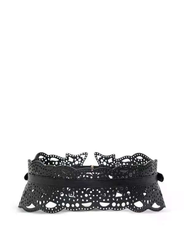 SAIID KOBEISY Leather Belt - Black