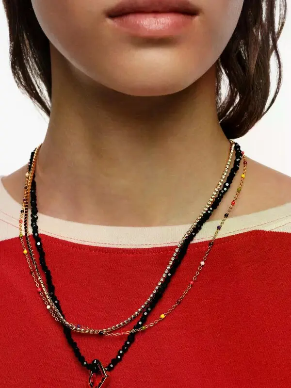 Bimba Y Lola Heart Pendant Layered Necklace
