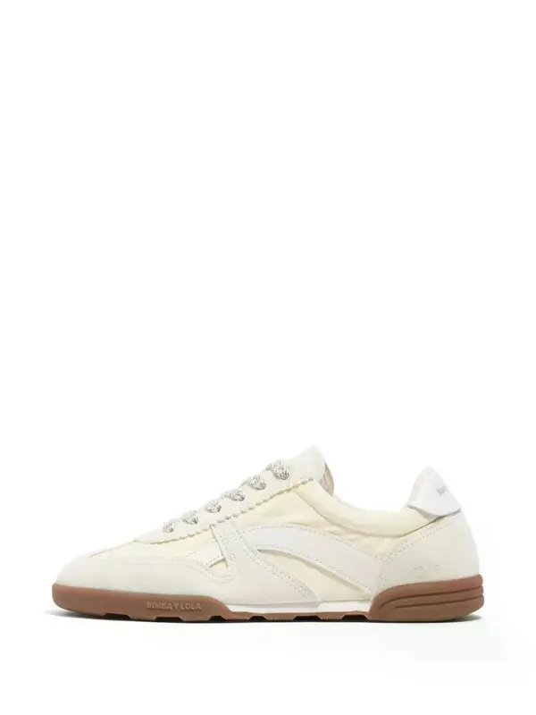 Bimba Y Lola Paneled Lace-up Sneakers - Neutrals