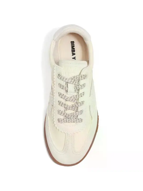 Bimba Y Lola Paneled Lace-up Sneakers - Neutrals