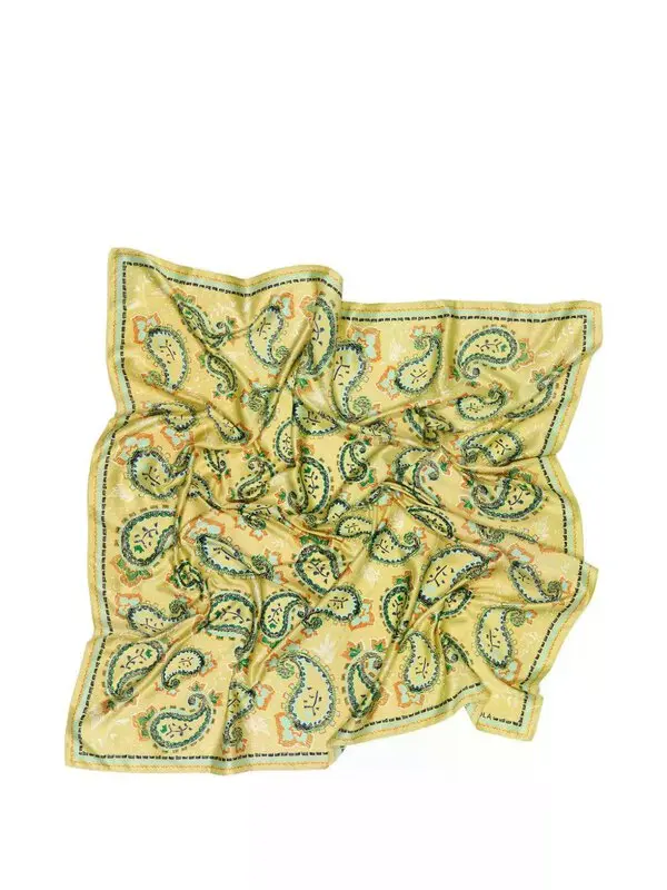 Bimba Y Lola Banana Paisley-print Scarf - Yellow