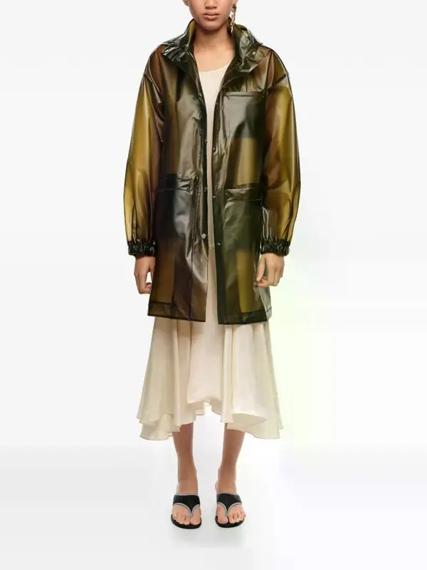 Bimba Y Lola Hooded Trench Coat - Green