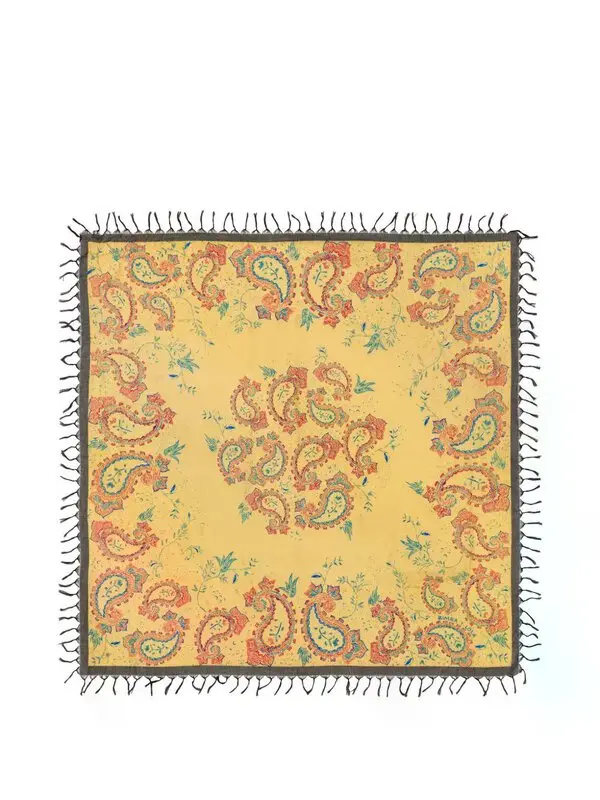 Bimba Y Lola Paisley Fringed Scarf