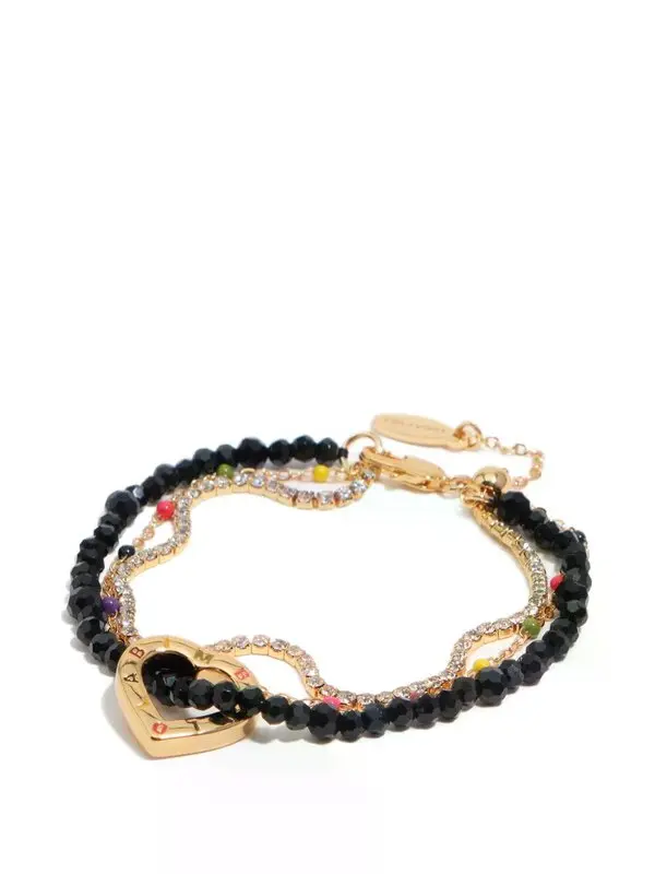 Bimba Y Lola Heart Beaded Bracelet - Black