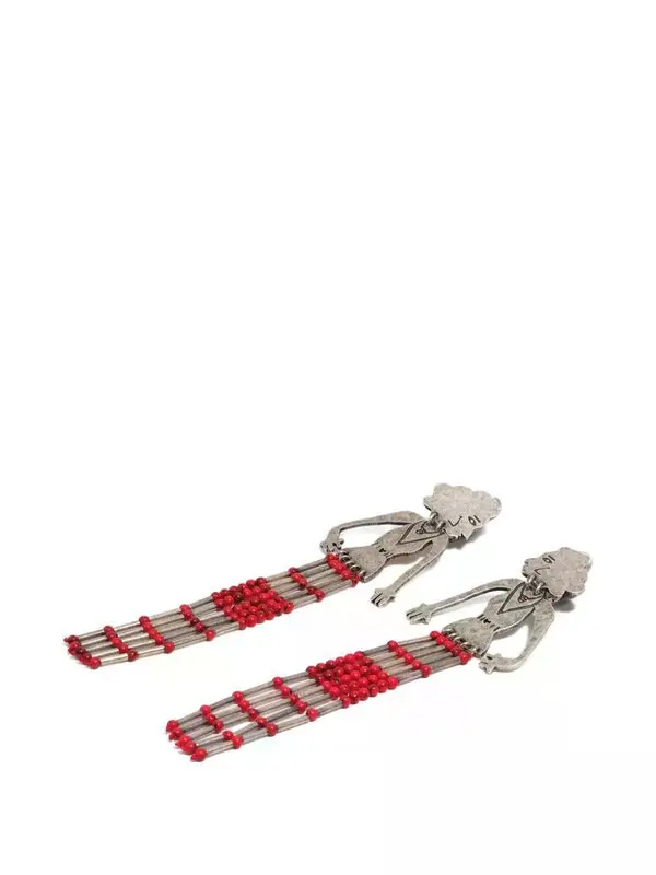 Bimba Y Lola Silhouette Beaded Clip-on Earrings