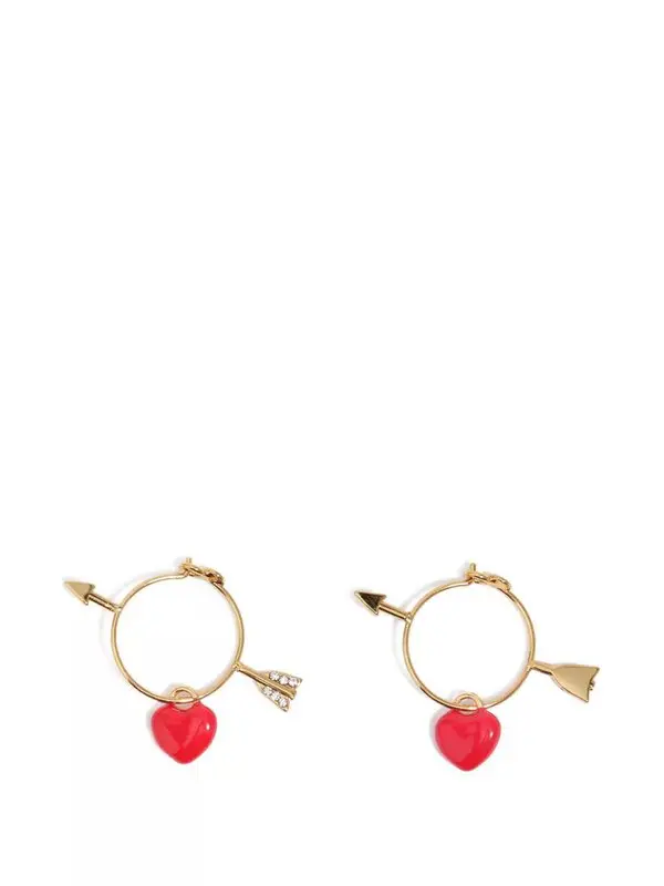 Bimba Y Lola Heart-motif Arrow-detail Earrings - Gold
