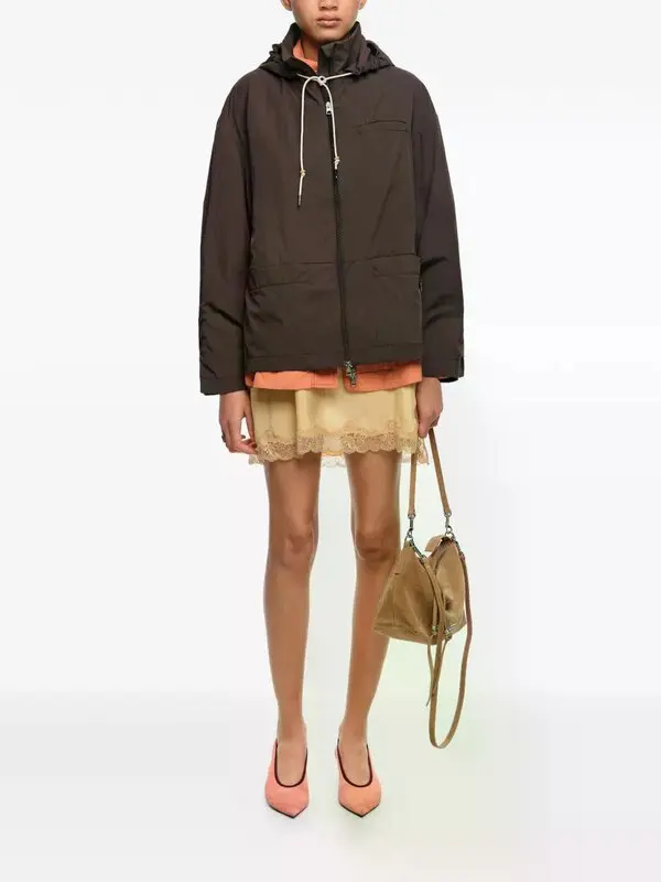 Bimba Y Lola Hooded Zip Jacket - Brown