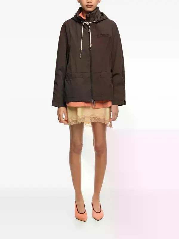 Bimba Y Lola Hooded Zip Jacket - Brown