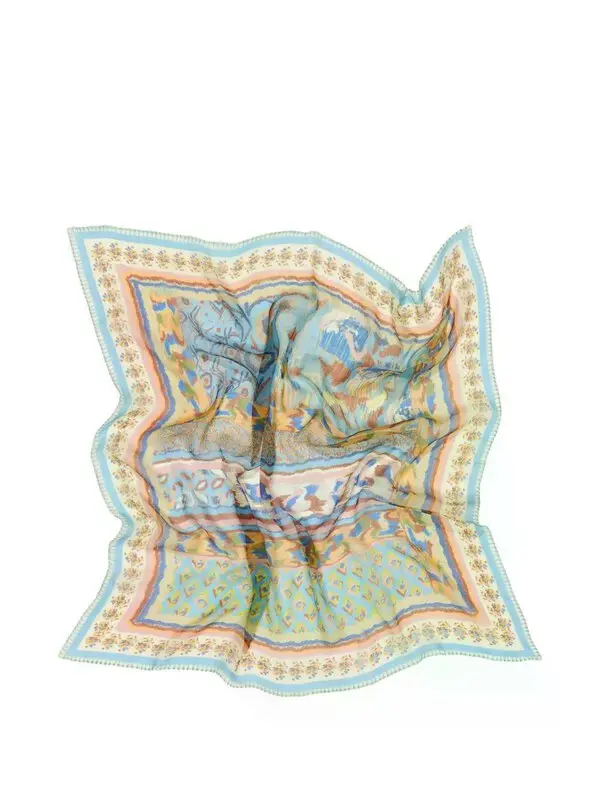 Bimba Y Lola Ikat Floral-print Scarf