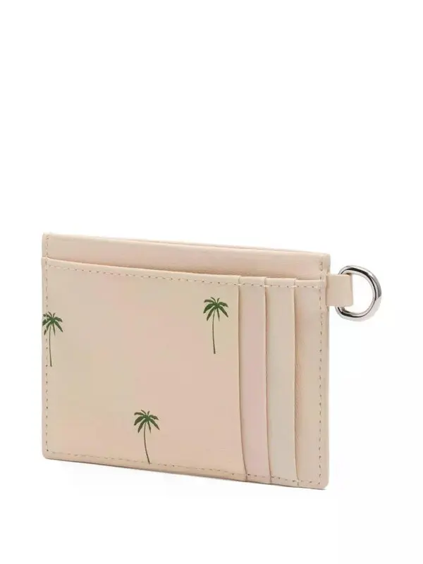 Bimba Y Lola Palms Leather Card Holder - Neutrals