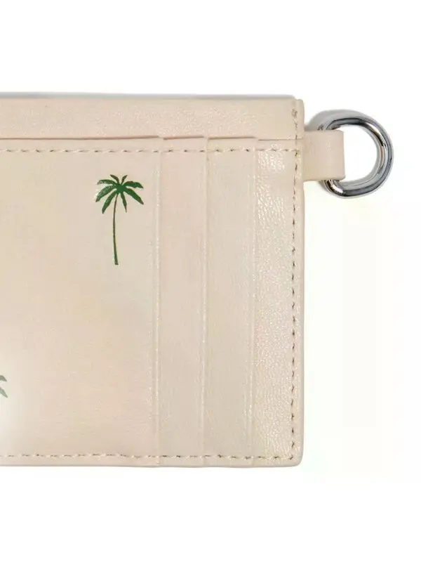 Bimba Y Lola Palms Leather Card Holder - Neutrals