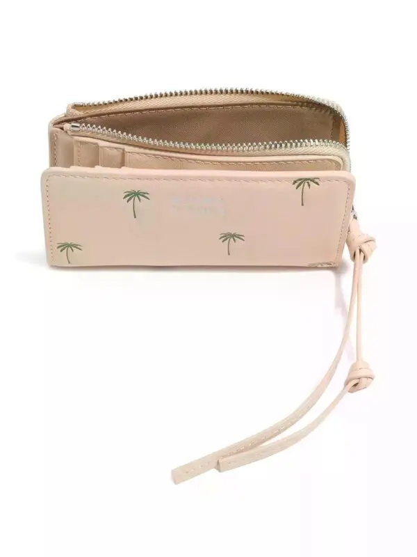Bimba Y Lola Palms Zip Leather Wallet