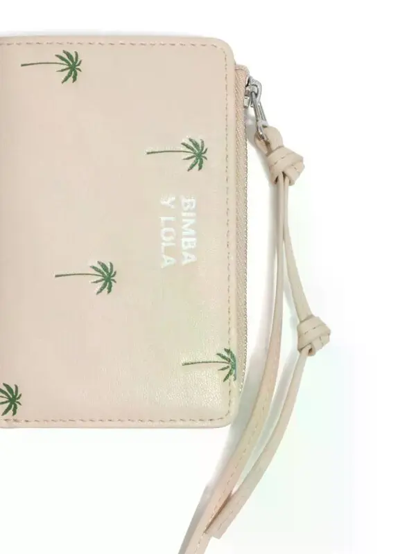 Bimba Y Lola Palms Zip Leather Wallet