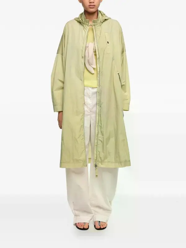 Bimba Y Lola Hooded Zipped Coat - Green