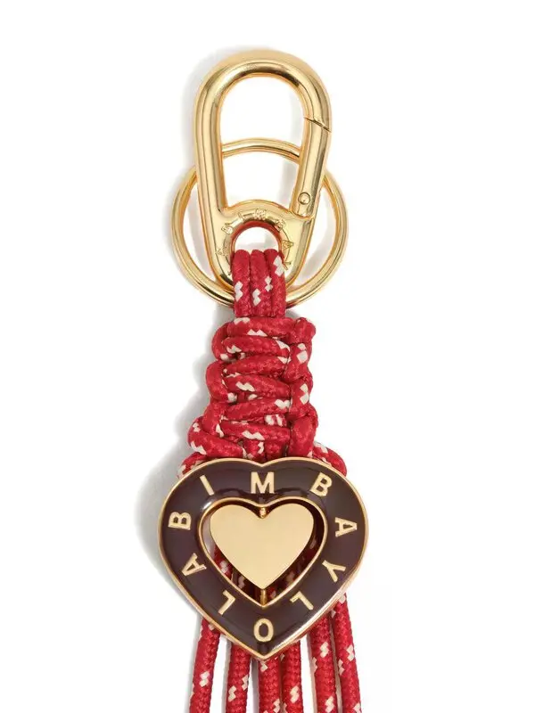 Bimba Y Lola Heart Motif Keyring - Red