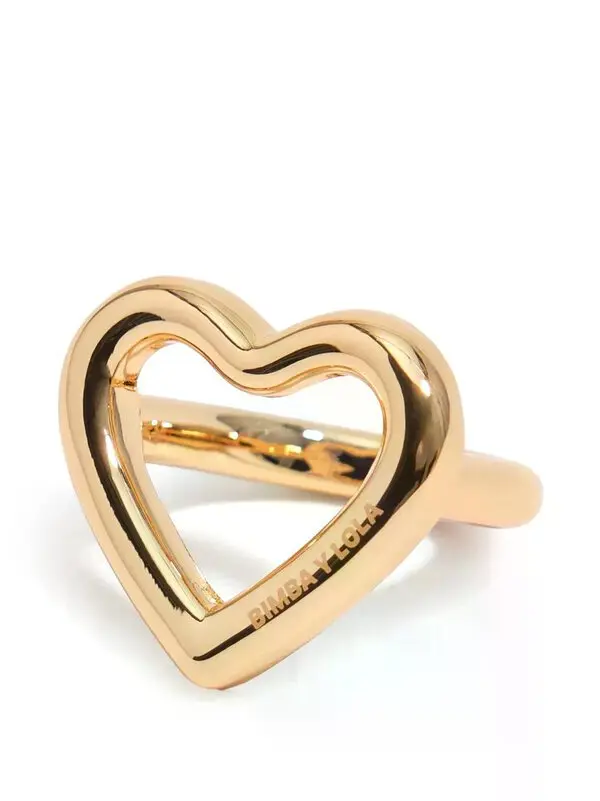 Bimba Y Lola Floral-print Heart-ring Scarf - Neutrals