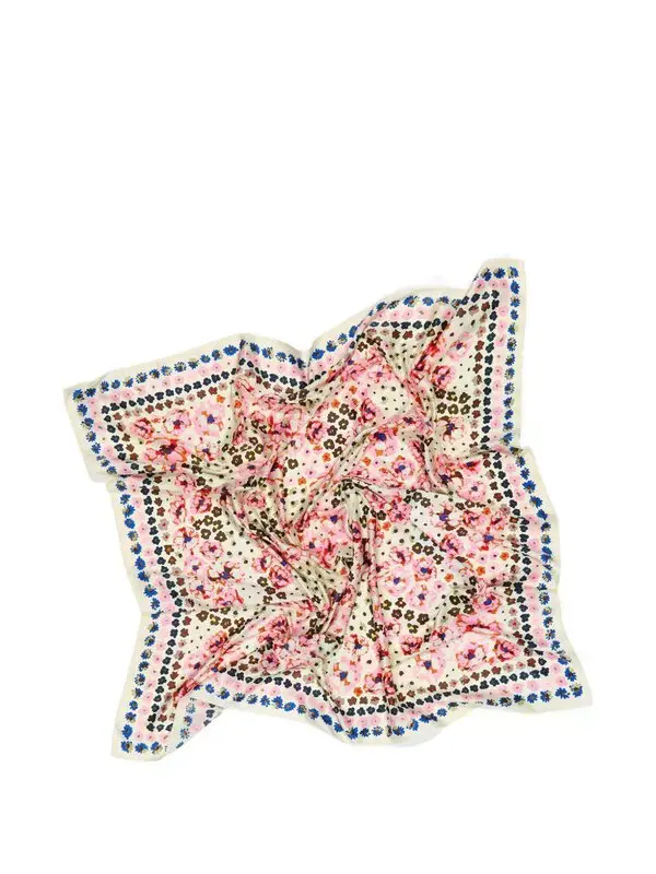 Bimba Y Lola Floral-print Scarf - Neutrals