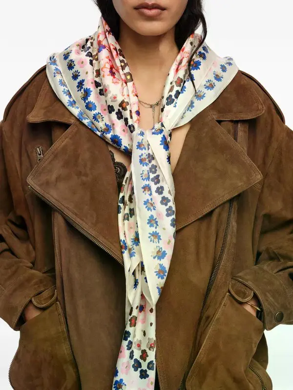 Bimba Y Lola Floral-print Scarf